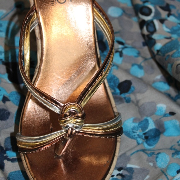 385 | Shoes | 385 Tricolor Wedge Sandals | Poshmark